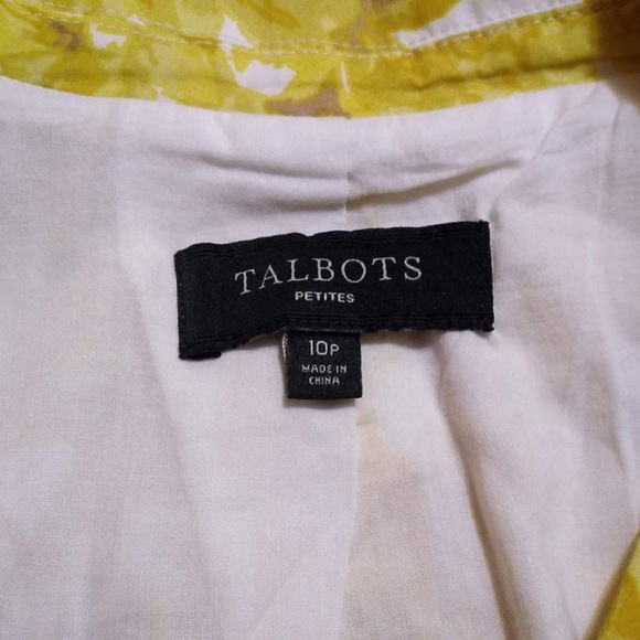 Talbots | Jackets & Coats | Talbots Womans Yellow Floral Blazer Summer ...